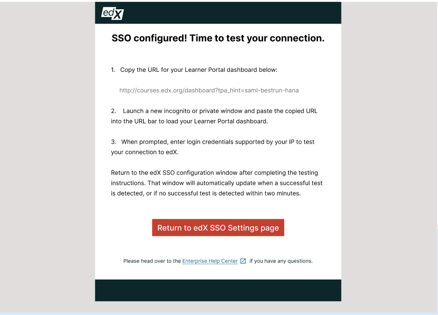 Configuring Single Sign-on (SSO) within the edX Admin Portal