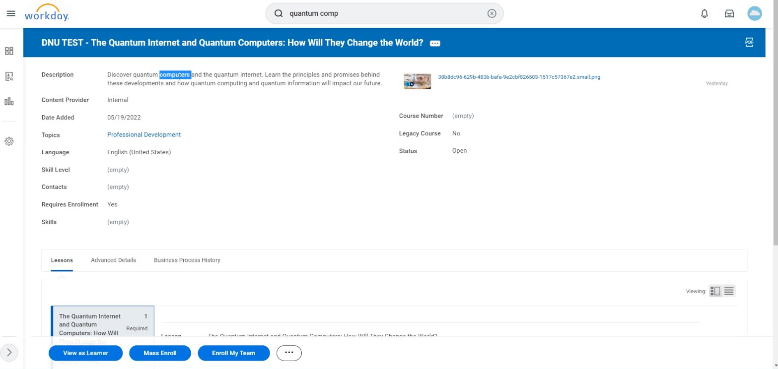 Integrating edX with Workday